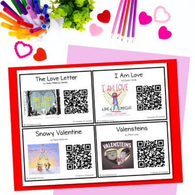 February Listening Center with QR Codes - Teaching Mama