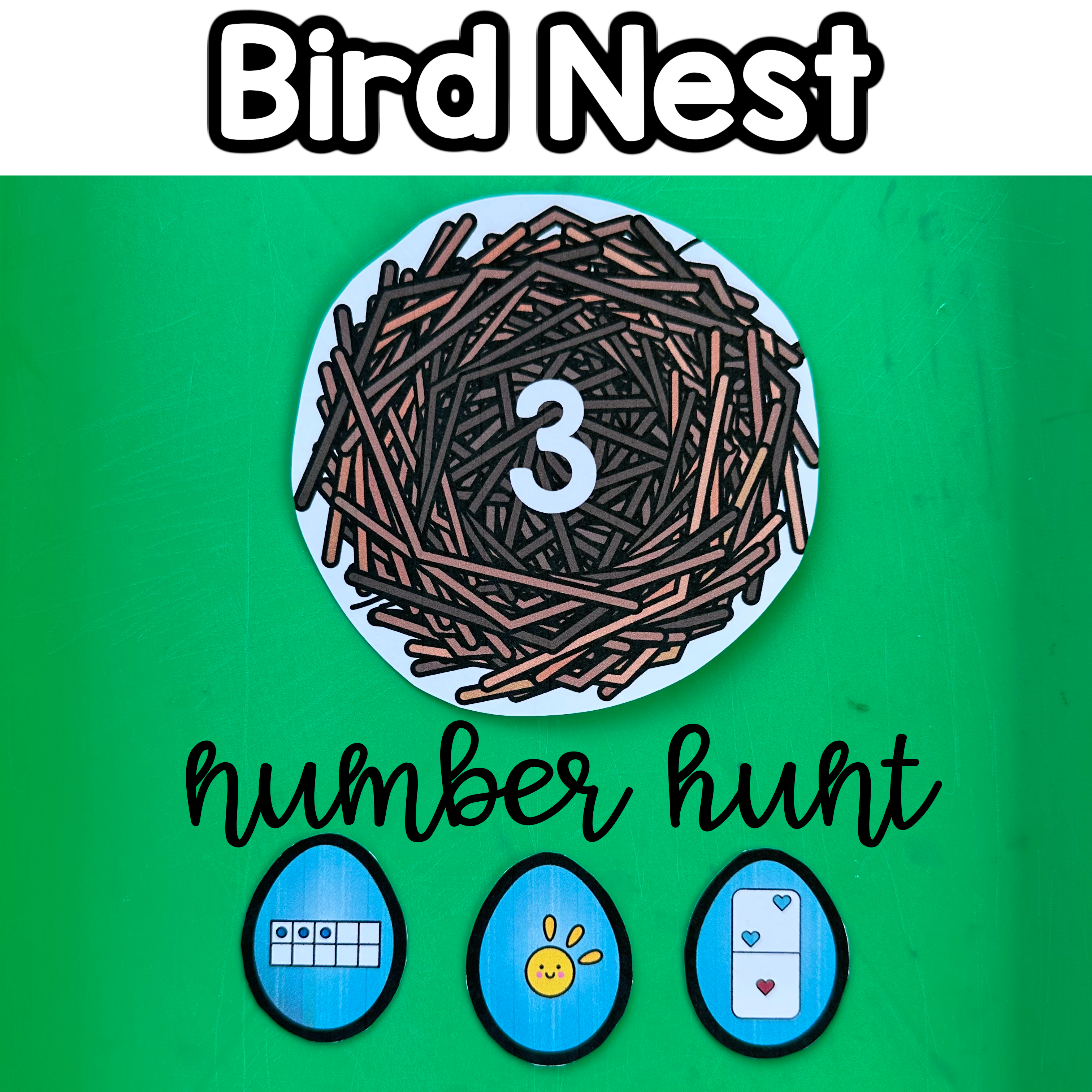 Bird Nest Number Hunt - Teaching Mama