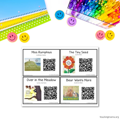 May Listening Center with QR Codes - Teaching Mama