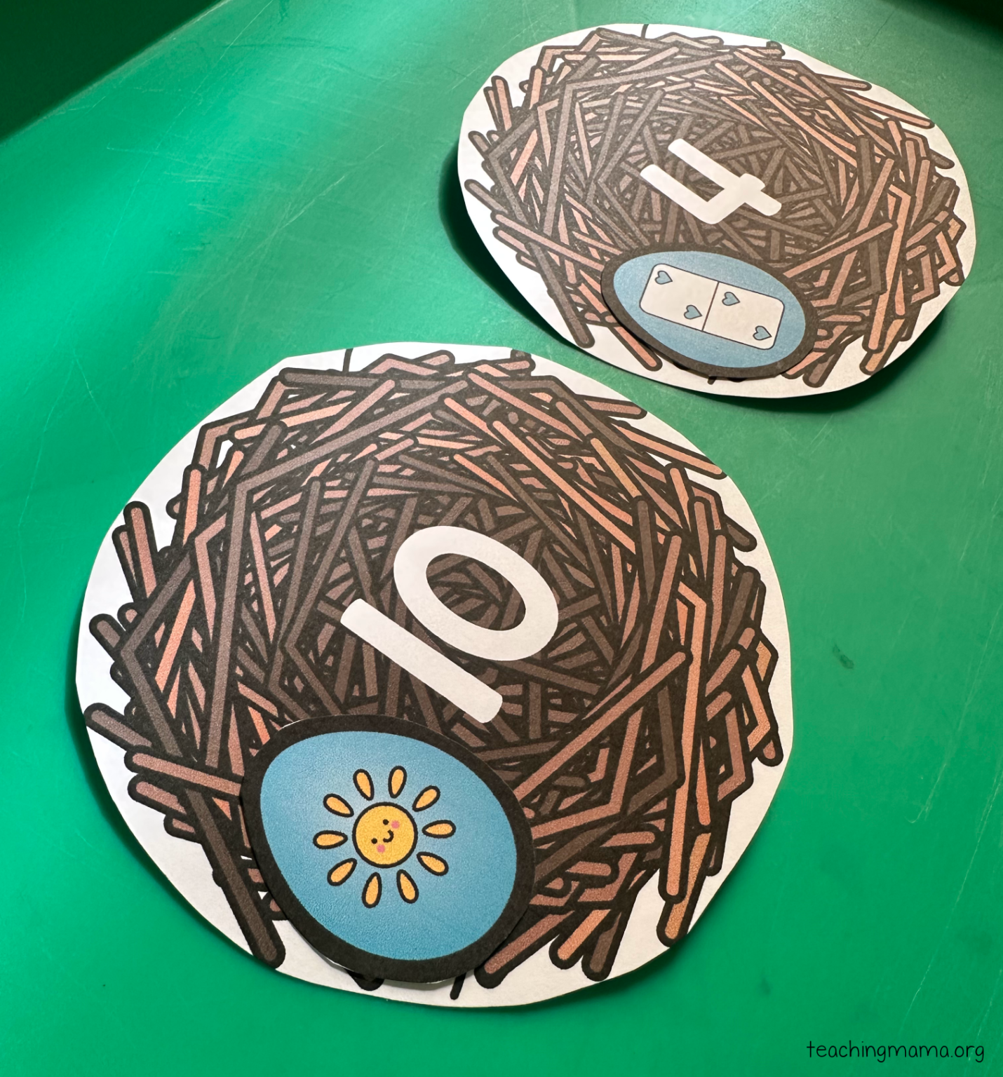 Bird Nest Number Hunt - Teaching Mama