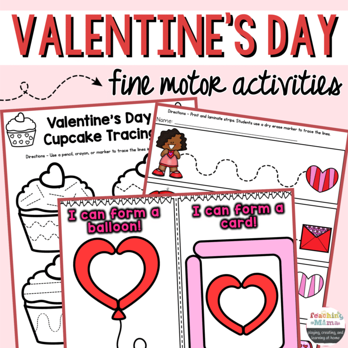 Valentine’s Day Fine Motor Activities - Teaching Mama
